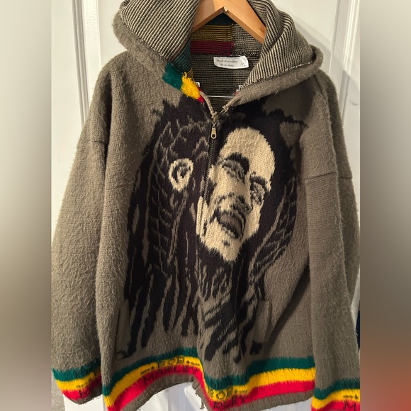 Bob Marley | Jackets & Coats | Epic Bob Marley Wool Zip Up Jacket With ...